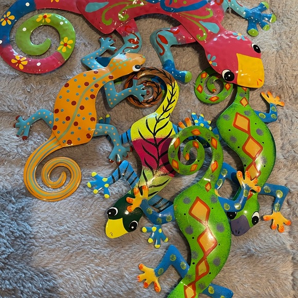 Wall Decor | 5 Metal Wall Lizards | Poshmark